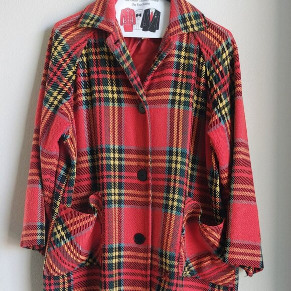 Jackets & Coats | Vintage Plaid Car Coat Small Size Circa 1962 | Poshmark